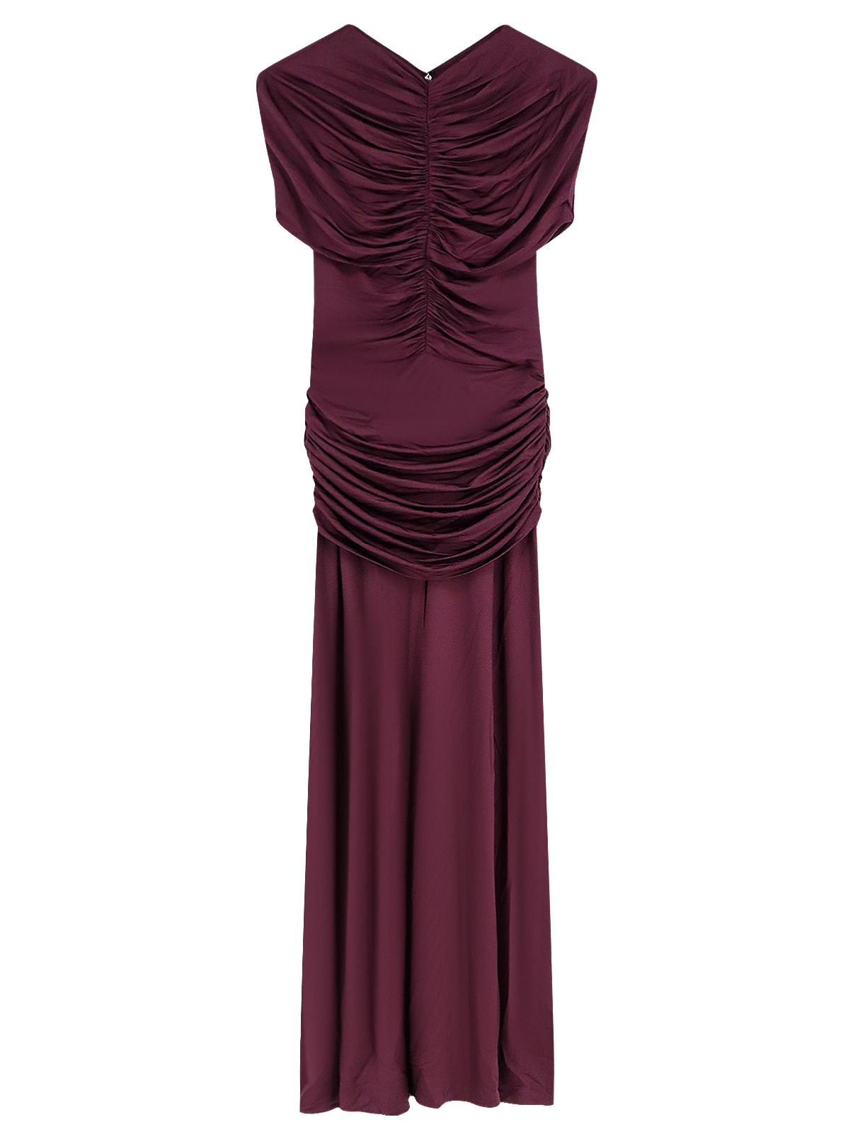 SELF-PORTRAIT Self-Portrait Ruched Maxi Dress